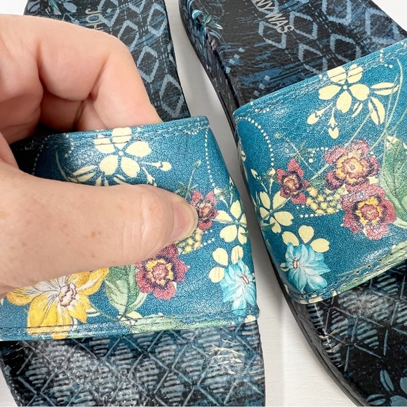 Johnny Was | Shoes | Johnny Was Ciaga Pool Slides 6 Blue Floral | Poshmark